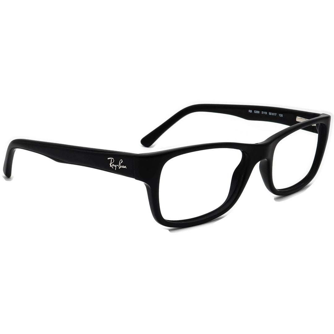 Ray-ban Eyeglasses RB 5268 5119 Matte Black Rectangular Frame 50[]17 ...