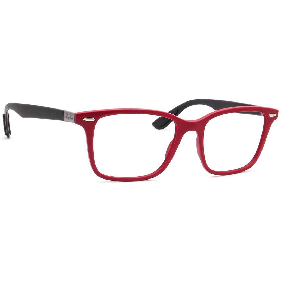 Ray-ban Eyeglasses RB 7144 5772 Liteforce Matte Red/black Square Frame ...