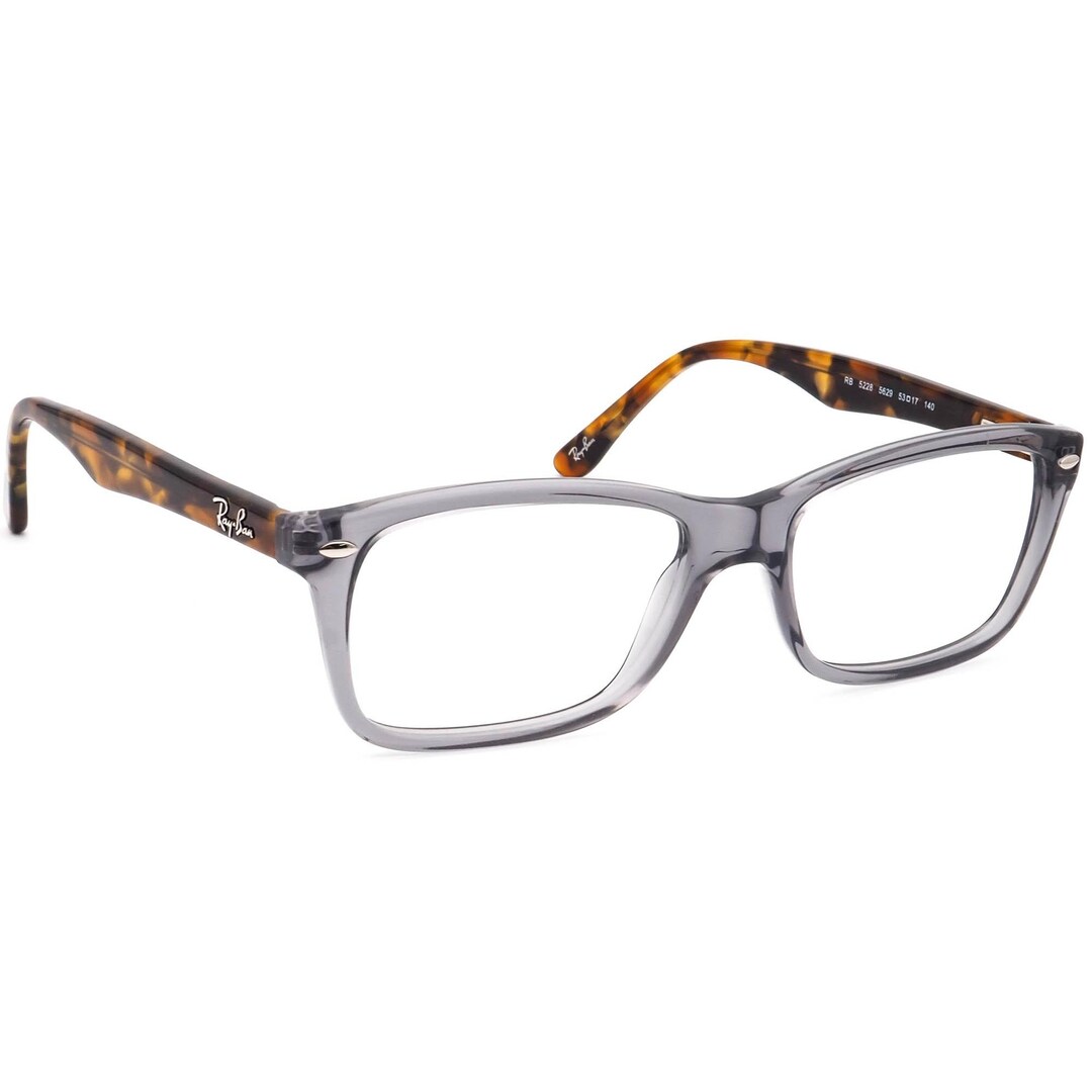 Ray-ban Eyeglasses RB 5228 5629 Transparent Gray/tortoise Square Frame ...