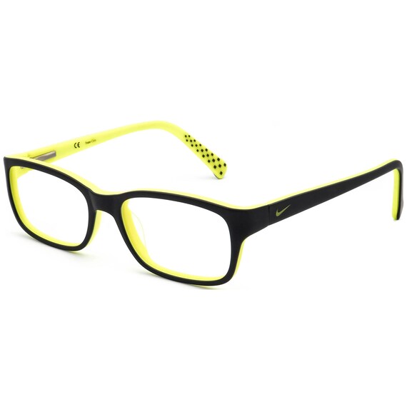 Nike Small Eyeglasses 5513 020 Black on Neon Green Re… - Gem
