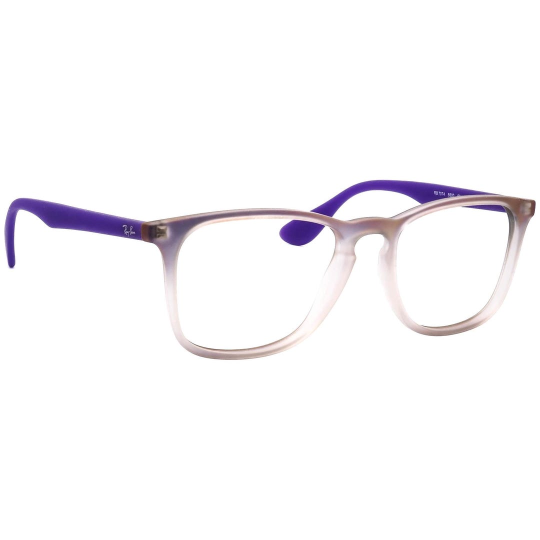 Ray-ban Eyeglasses RB 7074 5600 Violet Gradient Rubber Square Frame 52 ...