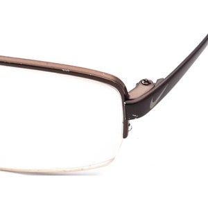 Nike Men's Eyeglasses 4192 215 With Flexon Brown Half Rim Metal Frame ...