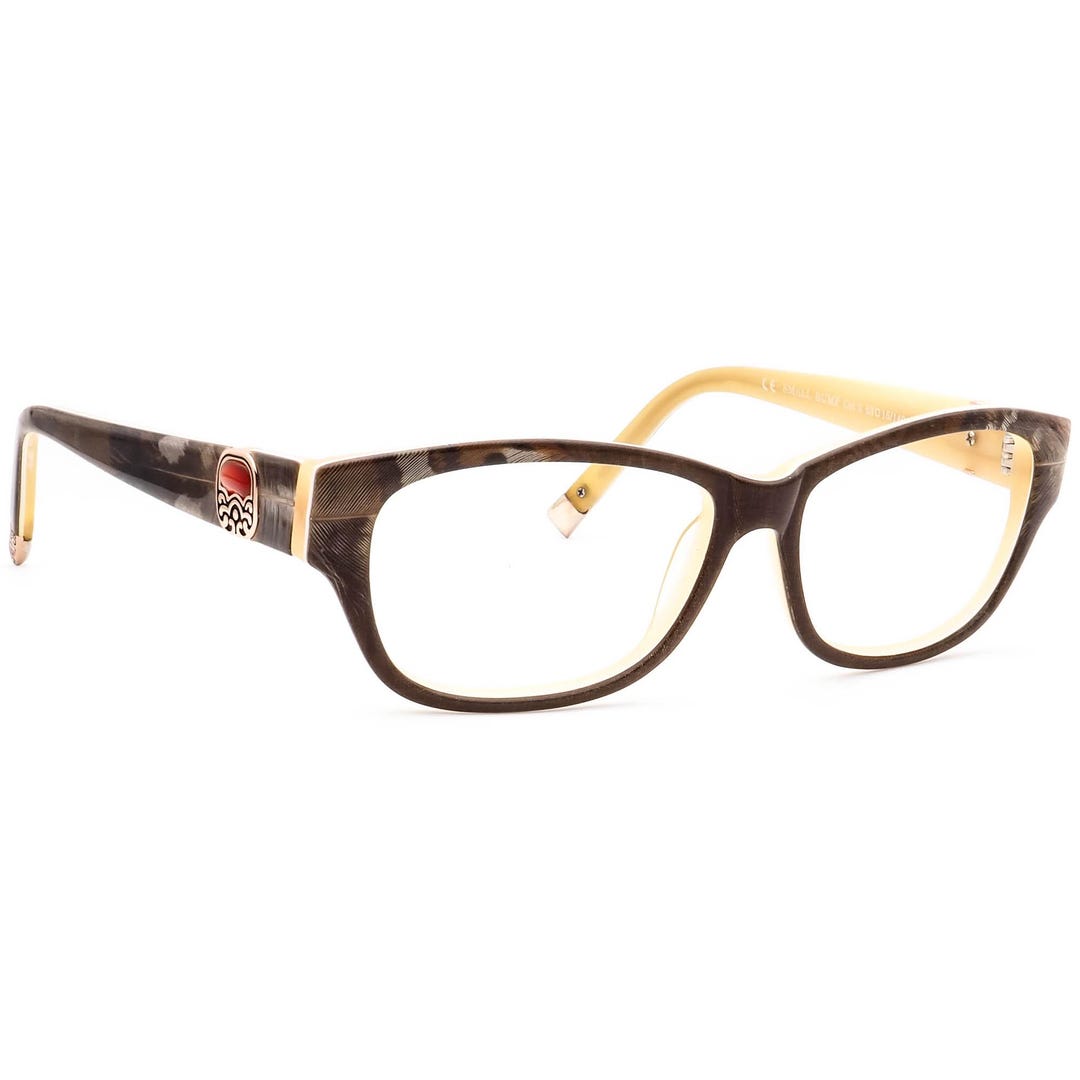 Coco Song Women's Eyeglasses Small Bump Col.3 Brown Feather on Nude ...
