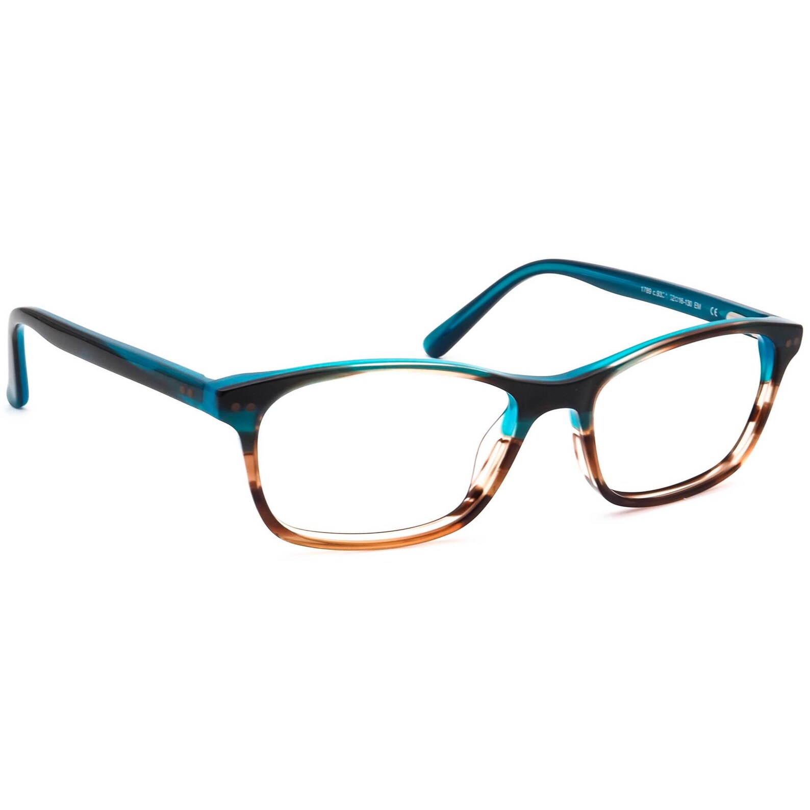 Prodesign Denmark Women's Eyeglasses 1789 C.9334 Petrol & Brown Square ...