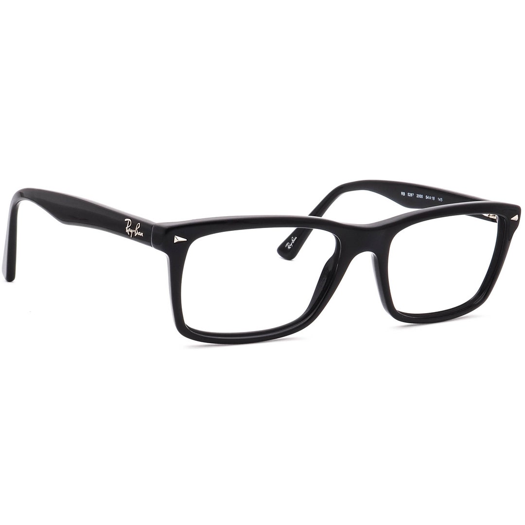Ray-ban Eyeglasses RB 5287 2000 Polished Black Square Frame 5418 145 - Etsy