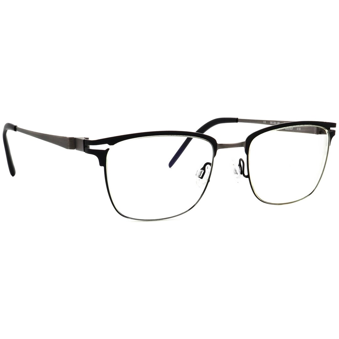 Allied Metal Works Eyeglasses A 100 MAB/MAP Matte Black/gunmetal Square ...