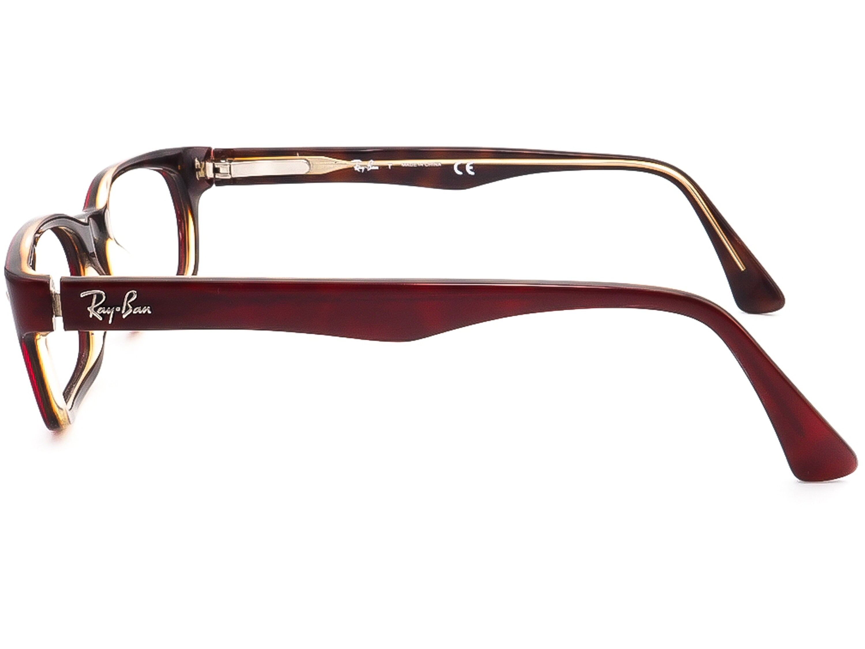Ray-Ban Eyeglasses RB 5150 2023 Burgundy Rectangular Frame | Etsy