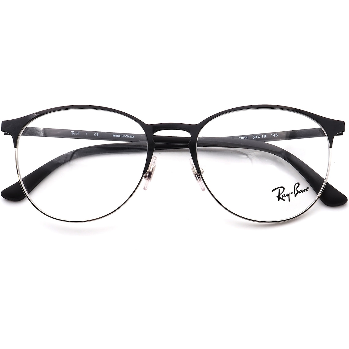 Ray-ban Eyeglasses RB 6375 2861 Black/silver Round Frame - Etsy