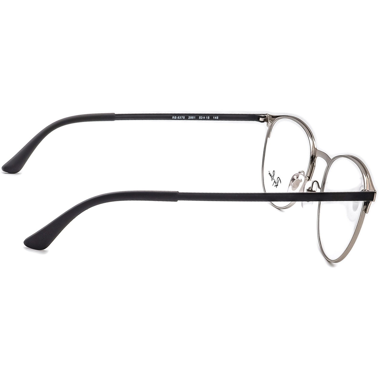 Ray-ban Eyeglasses RB 6375 2861 Black/silver Round Frame - Etsy