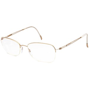 Silhouette Women's Eyeglasses 4337 20 6051 Titan Gold Half Rim Metal ...