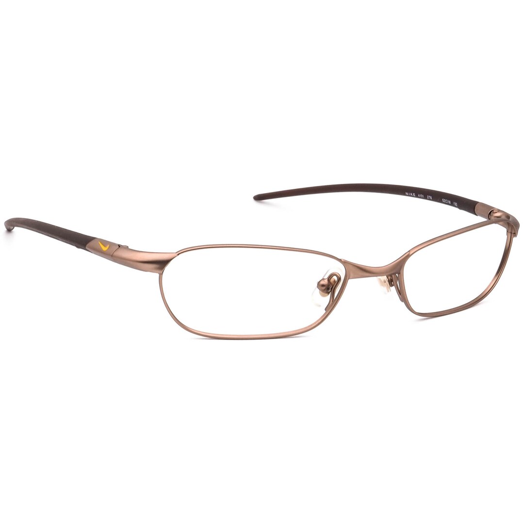 Nike Eyeglasses 4101 278 Flexon Temples Brown Rectangular Frame 5218 ...