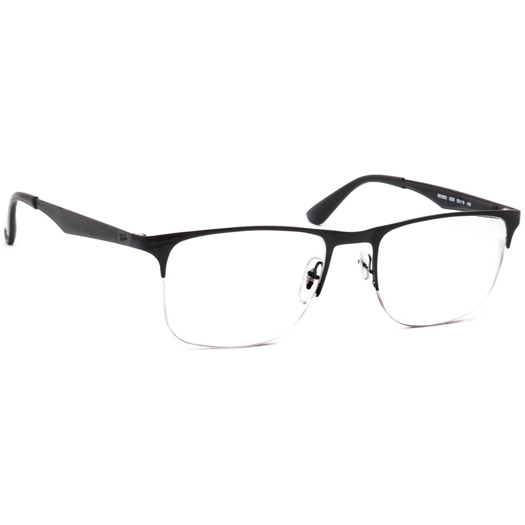 Ray-ban Eyeglasses RB 6362 2509 Black Half Rim Frame 5319 145 - Etsy