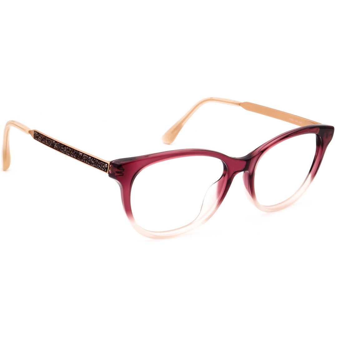 Jimmy Choo Eyeglasses JC202 L39 Ruby Gradient/matte Gold Frame Italy 52 ...