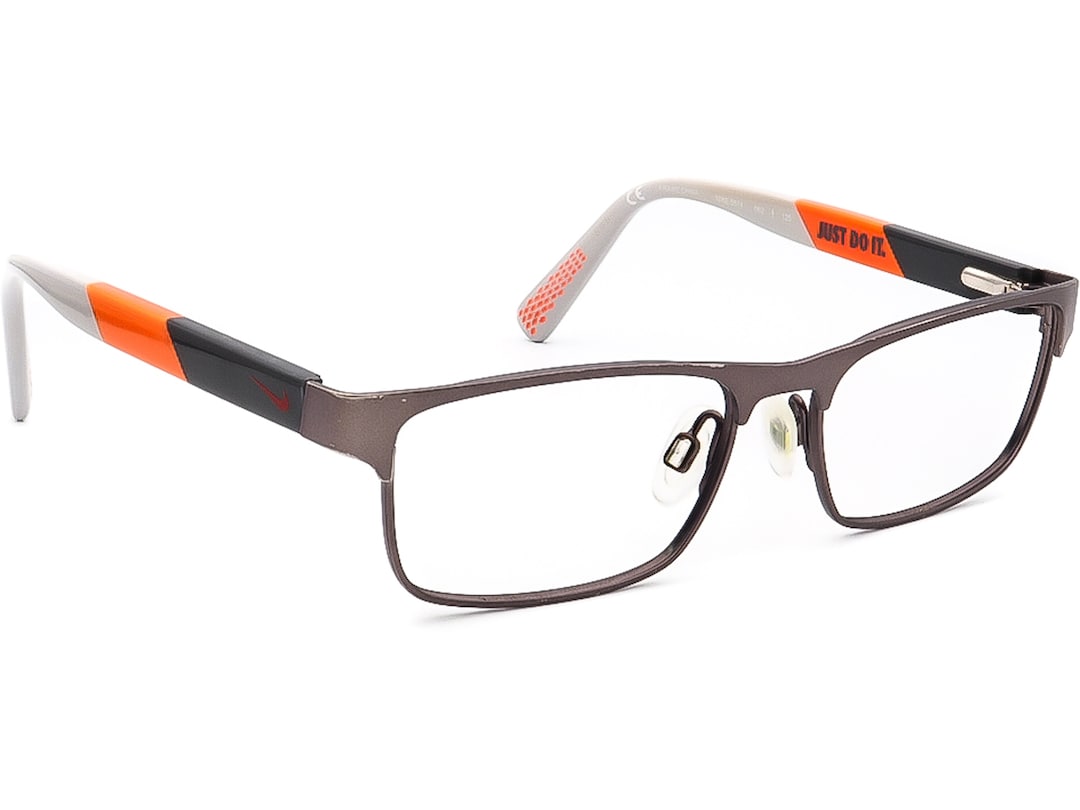 Nike Eyeglasses 5574 062 Gunmetal/orange Rectangular Frame - Etsy