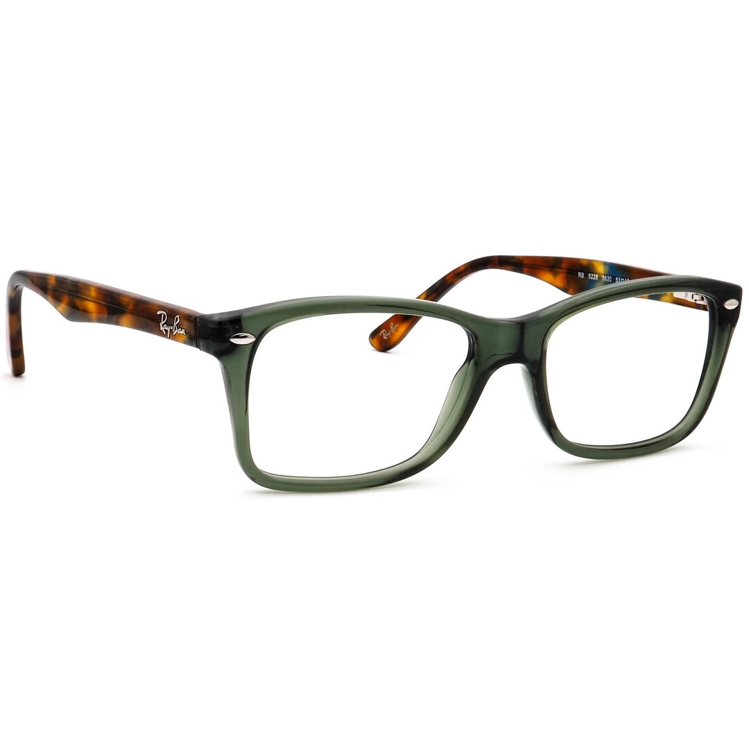 Ray-ban Eyeglasses RB 5228 5630 Opal Green Square Frame 53[]17 140 - Etsy