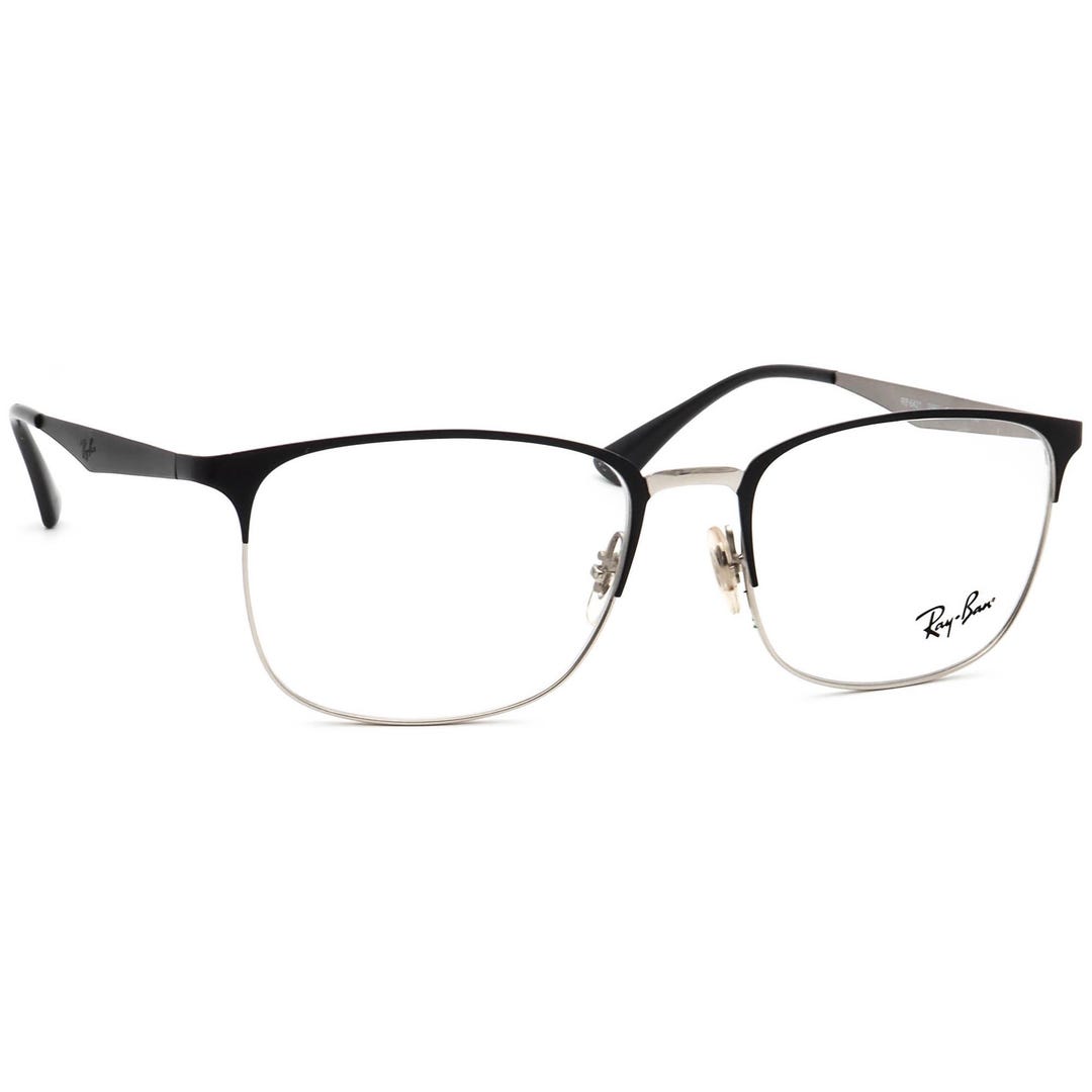 Ray-ban Eyeglasses RB 6421 2997 Matte Black/silver Square Metal Frame ...