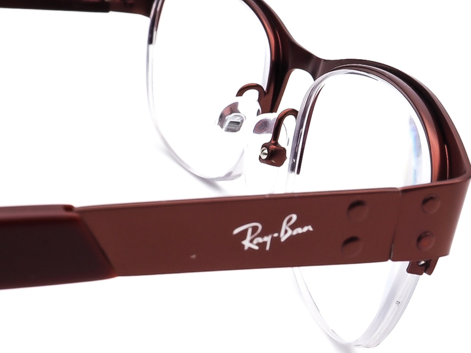 Ray Ban Eyeglasses RX9961 1819 Burgundy Half Rim Frame 4817 | Etsy