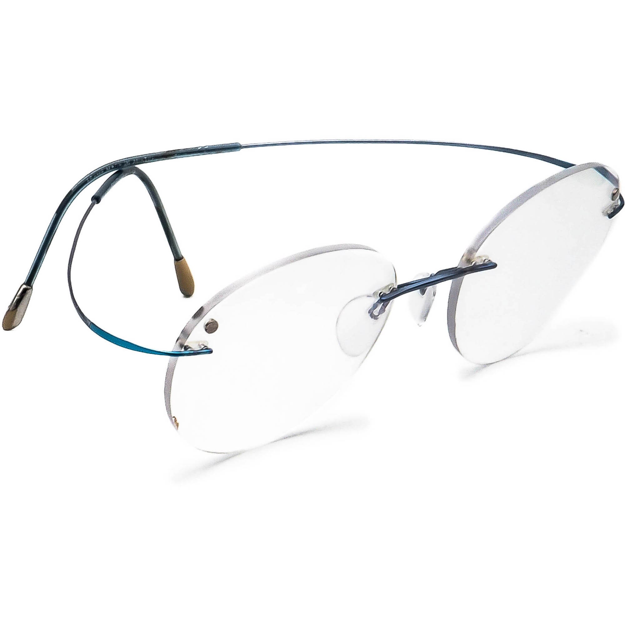Silhouette Eyeglasses 5515 70 4640 Titan Blue Rimless Frame - Etsy