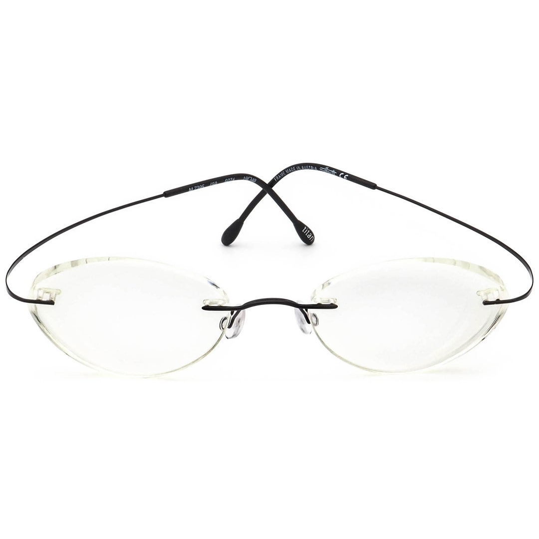 Silhouette M 7395 /50 6074 Polished Black Rimless Frame Austria 48[]19 ...