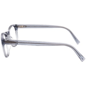 Warby Parker Eyeglasses Percey M 371 Crystal Blue Stretched Round Frame ...