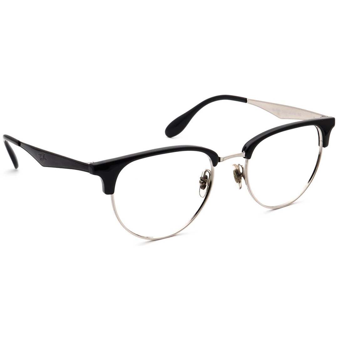 Ray-ban Eyeglasses RB 6396 2932 Black&silver Browline Frame 51[]19 140 ...