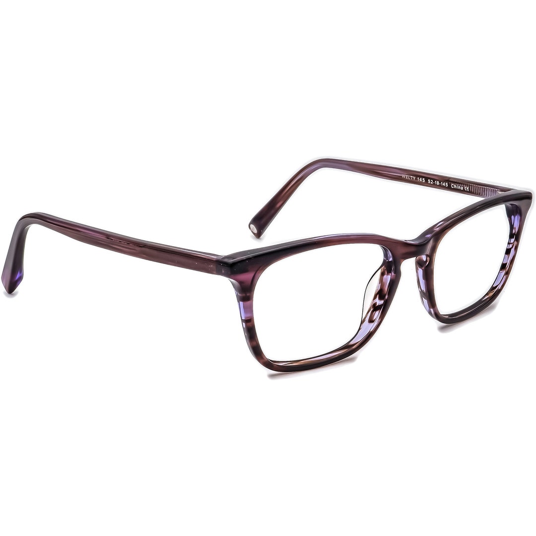 Warby Parker Lunettes Welty 145 Striped Purple Rectangular Frame 52[]18 ...