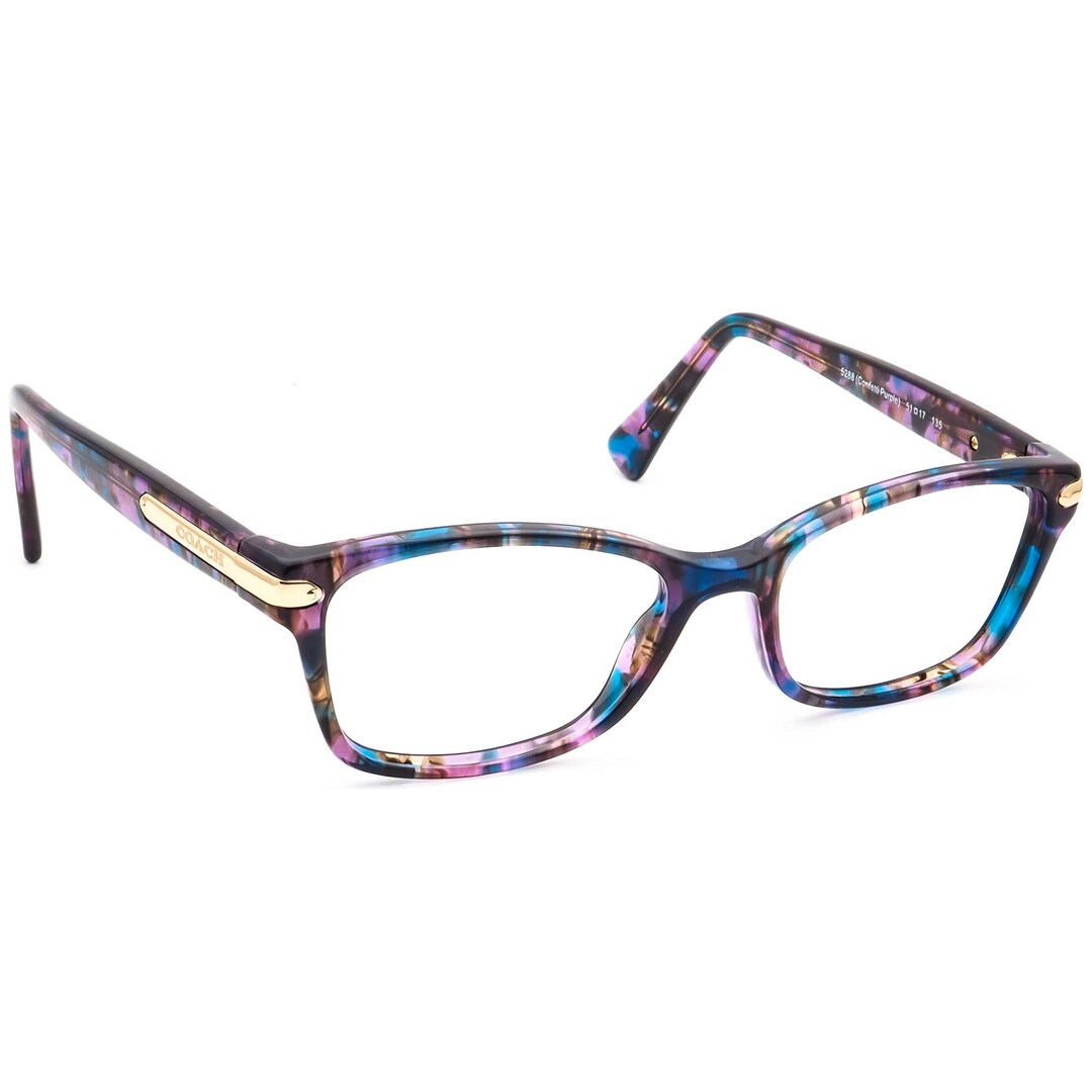 Coach Women's Eyeglasses HC 6065 5288 Confetti Purple B-shape Frame ...