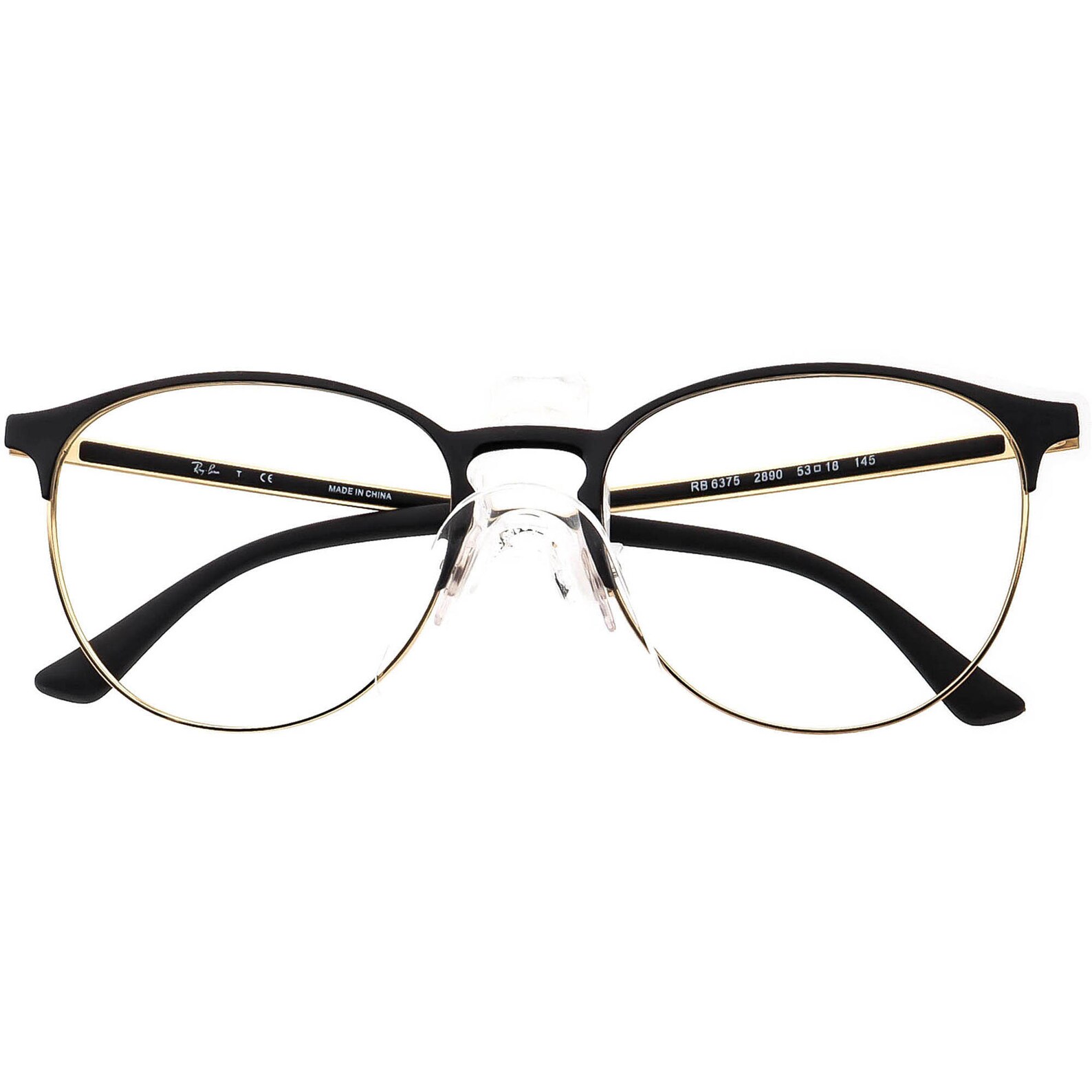 Ray-ban Eyeglasses RB 6375 2890 Black/gold Round Frame 53[]18 145 - Etsy