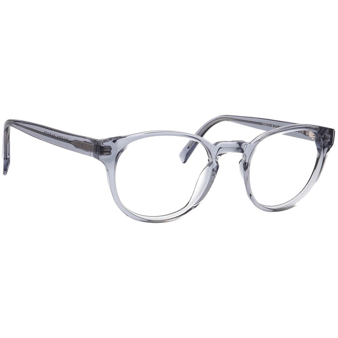 Warby Parker Eyeglasses Percey M 371 Crystal Blue Stretched Round Frame ...