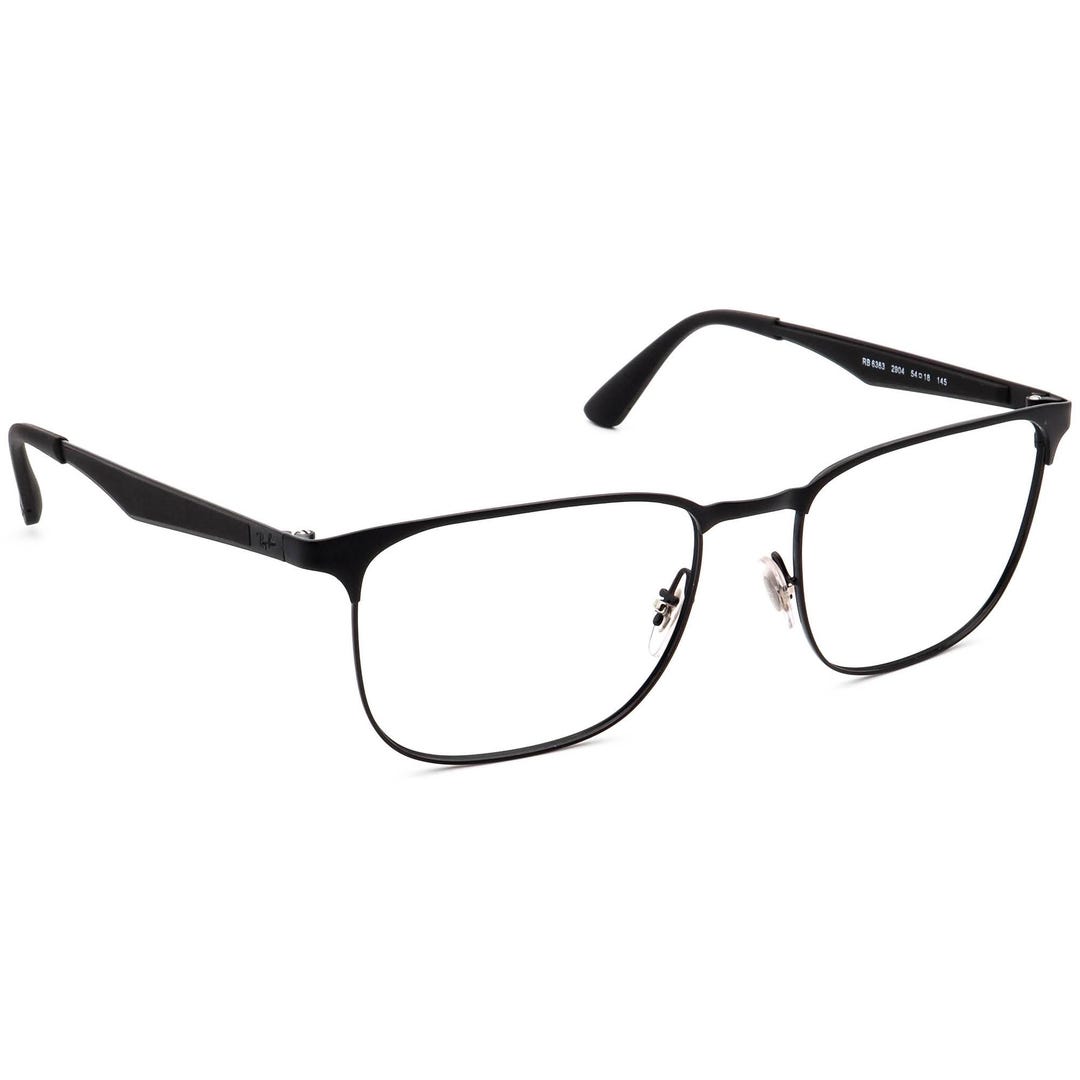 Ray-ban Eyeglasses RB 6363 2904 Matte Black Square Metal Frame 54[]18 ...