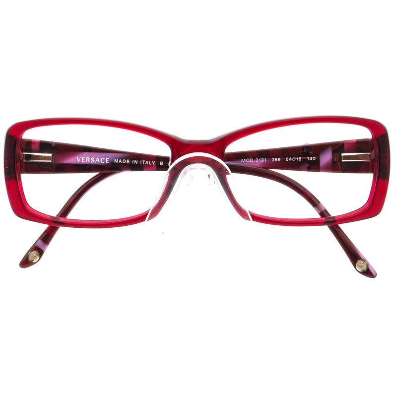 Versace Eyeglasses MOD. 3131 388 Clear Red Rectangular Frame - Etsy