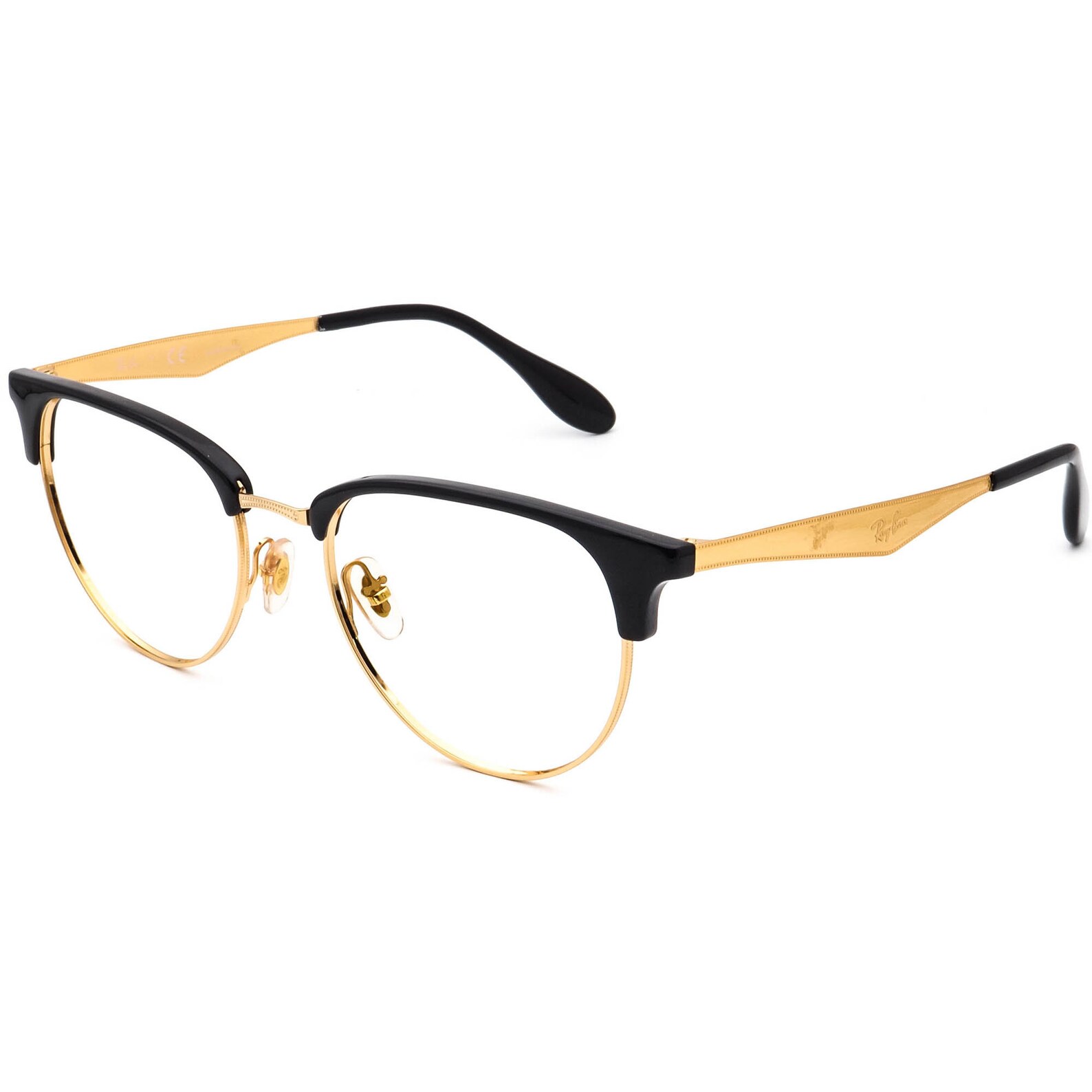 Ray-ban Eyeglasses RB 6396 5784 Shiny Gold & Black Phantos Frame 53[]19 ...