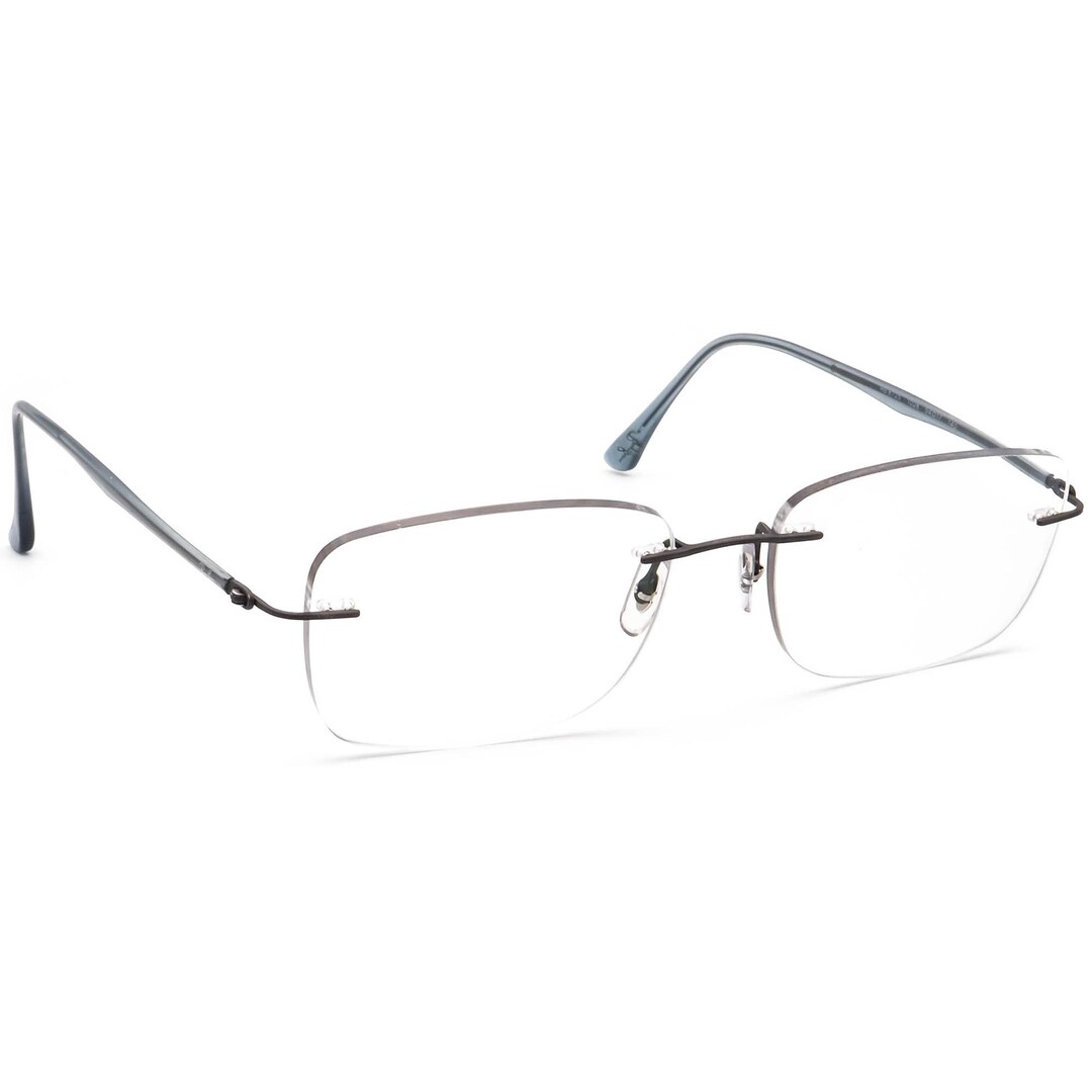 Ray-ban Eyeglasses RB 8725 1028 Lightray Matte Sand Gunmetal Rimless ...