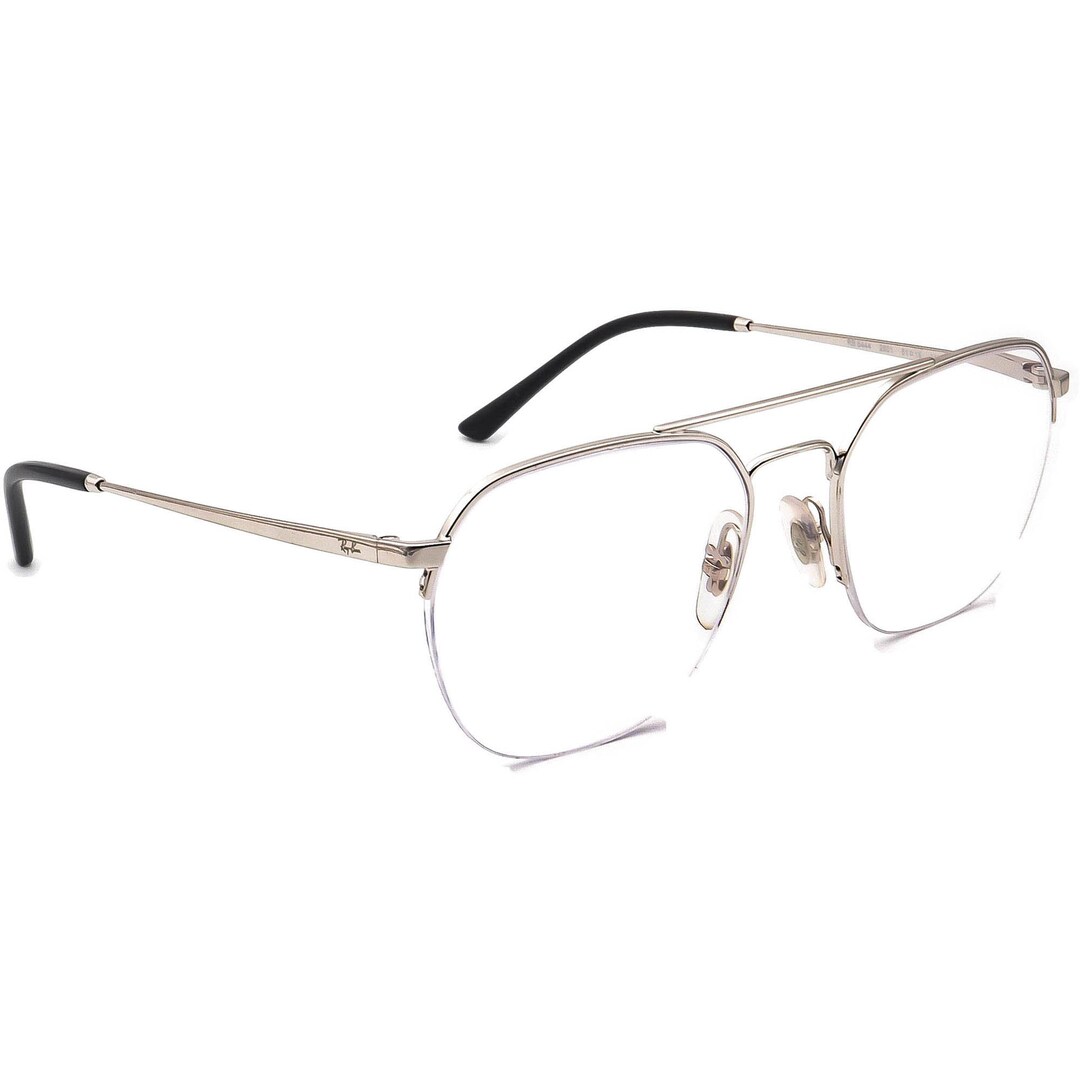 Ray-ban Eyeglasses RB 6444 2501 Silver Half Rim Metal Frame 5118 140 - Etsy