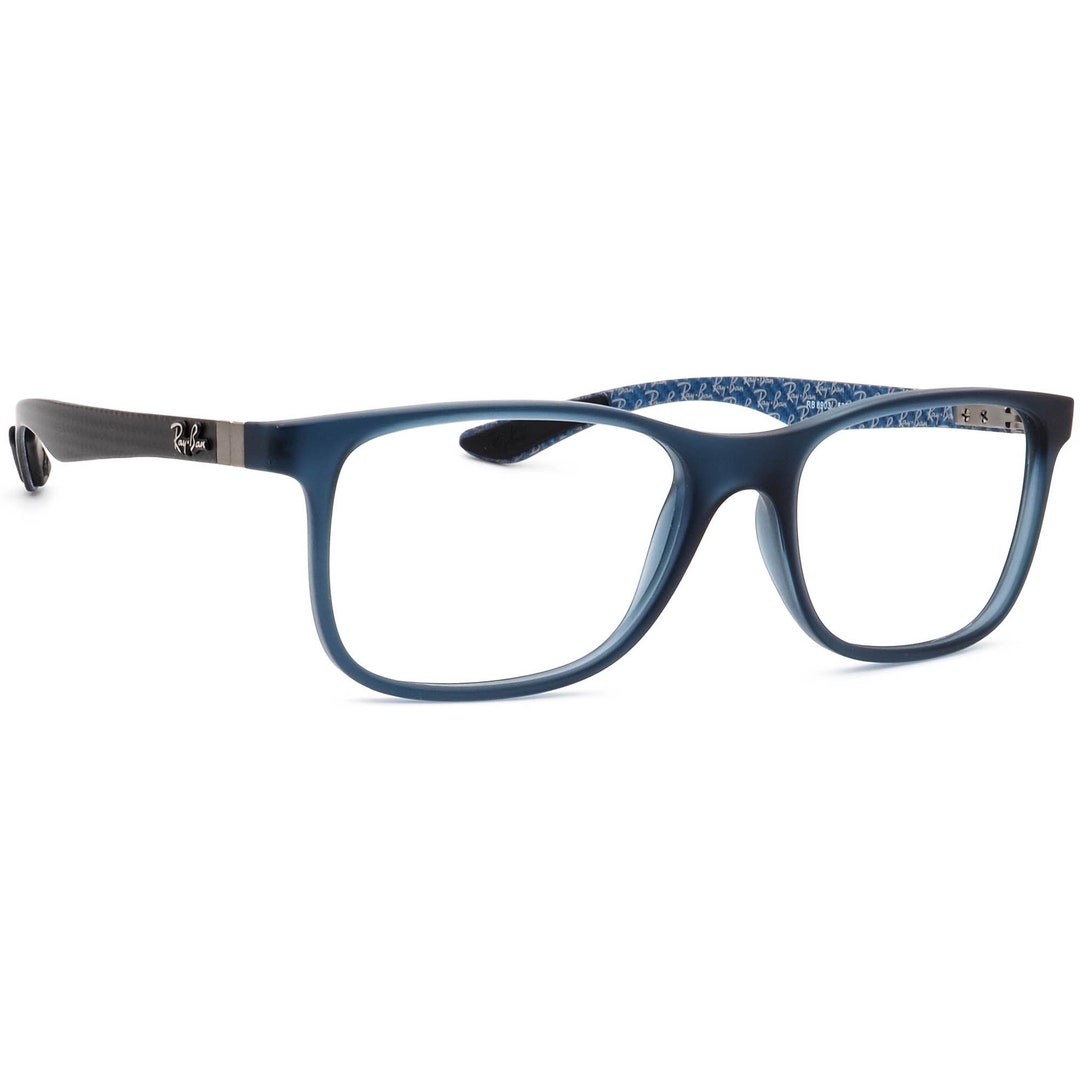 Ray-ban Eyeglasses RB 8903 5262 Carbon Fiber Matte Blue/exposed Carbon Fiber Square Frame 55[]18 ...