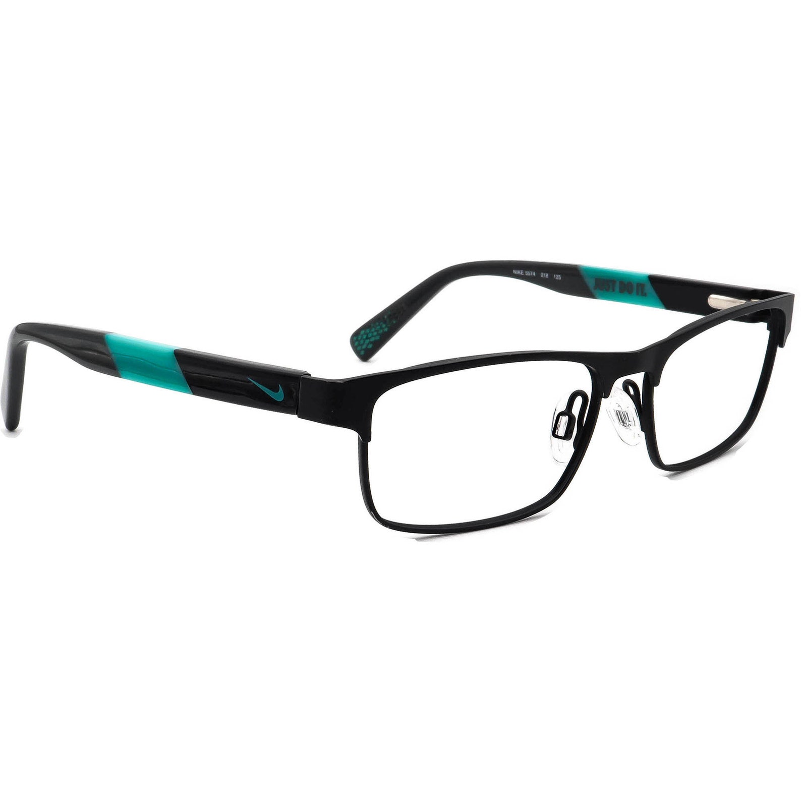 Nike Kids' Eyeglasses 5574 018 Black Rectangular Frame | Etsy