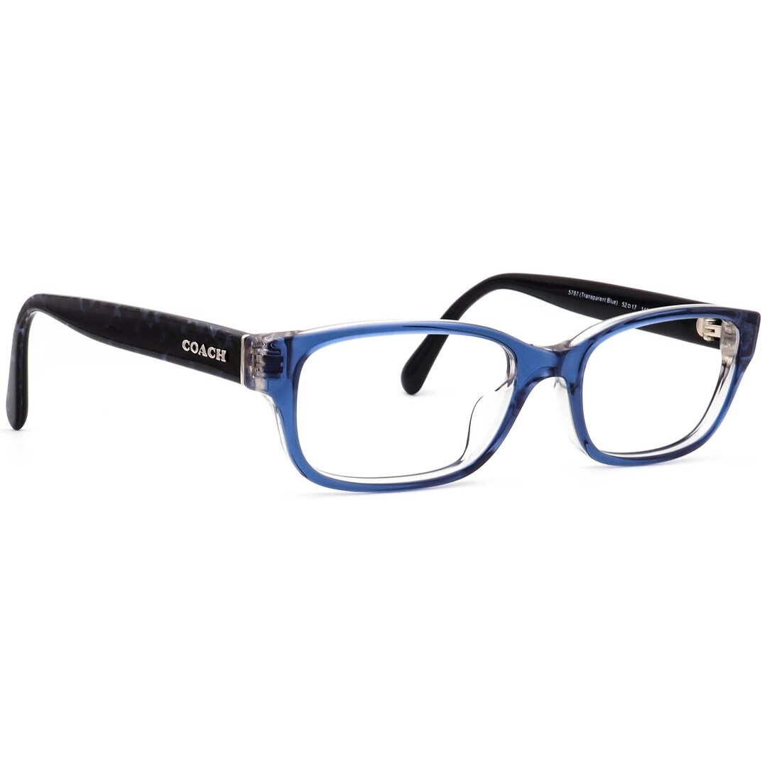 Coach Women's Eyeglasses HC 6221U 5787 Transparent Blue Rectangular ...