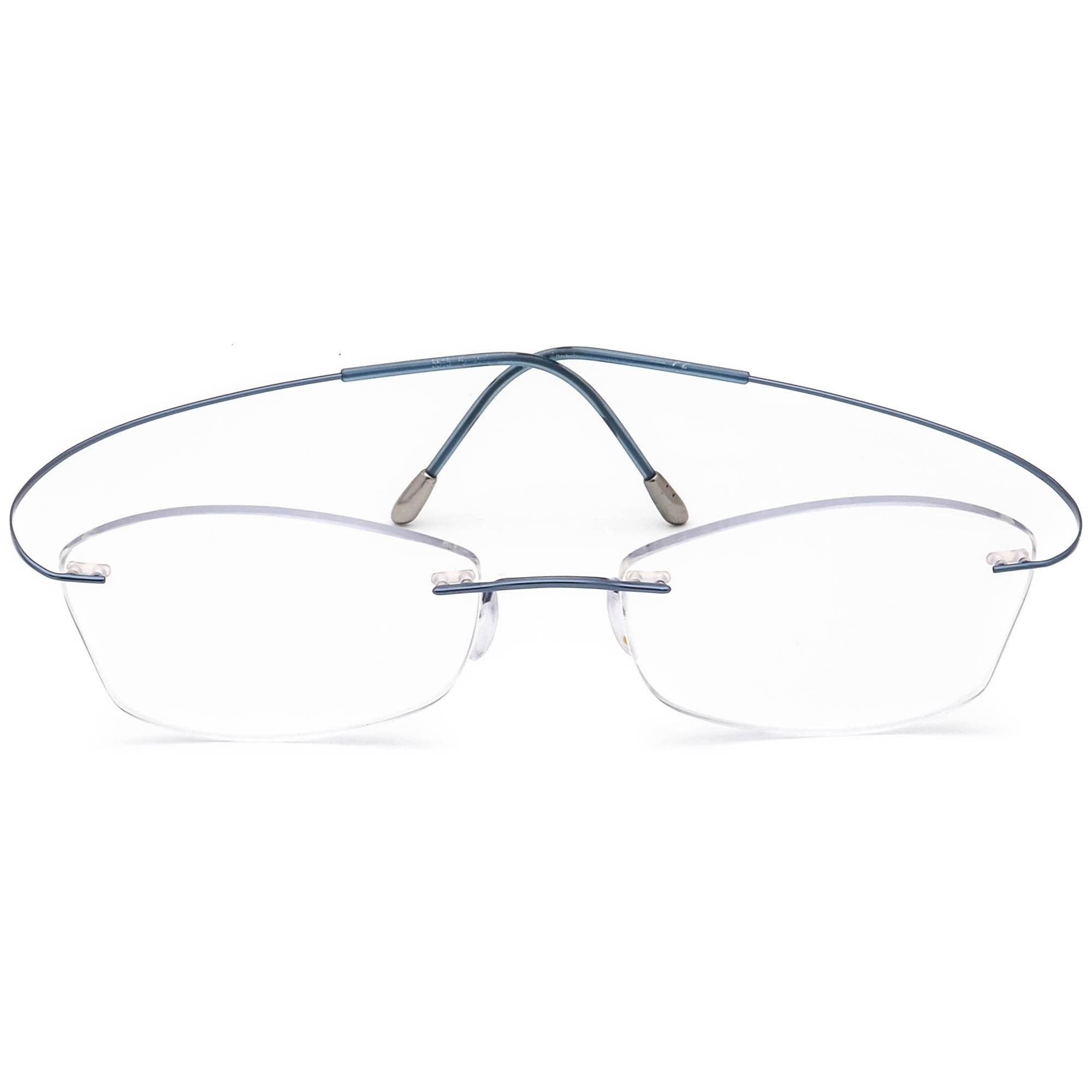 Silhouette Eyeglasses 5515 70 4640 Titan Blue Rimless Frame - Etsy