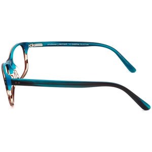 Prodesign Denmark Women's Eyeglasses 1789 C.9334 Petrol & Brown Square ...