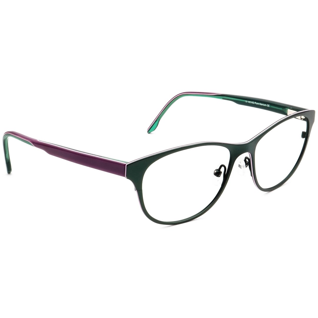 Prodesign Denmark Eyeglasses 1399 C.9531 Pure Titanium Green/purple 52 ...