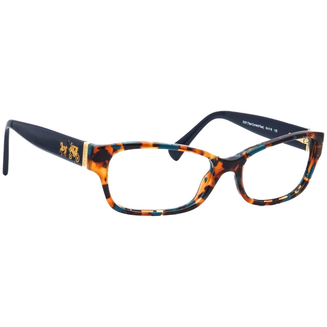 Coach Women's Eyeglasses HC 6078 5337 Teal Confetti Tortoise ...