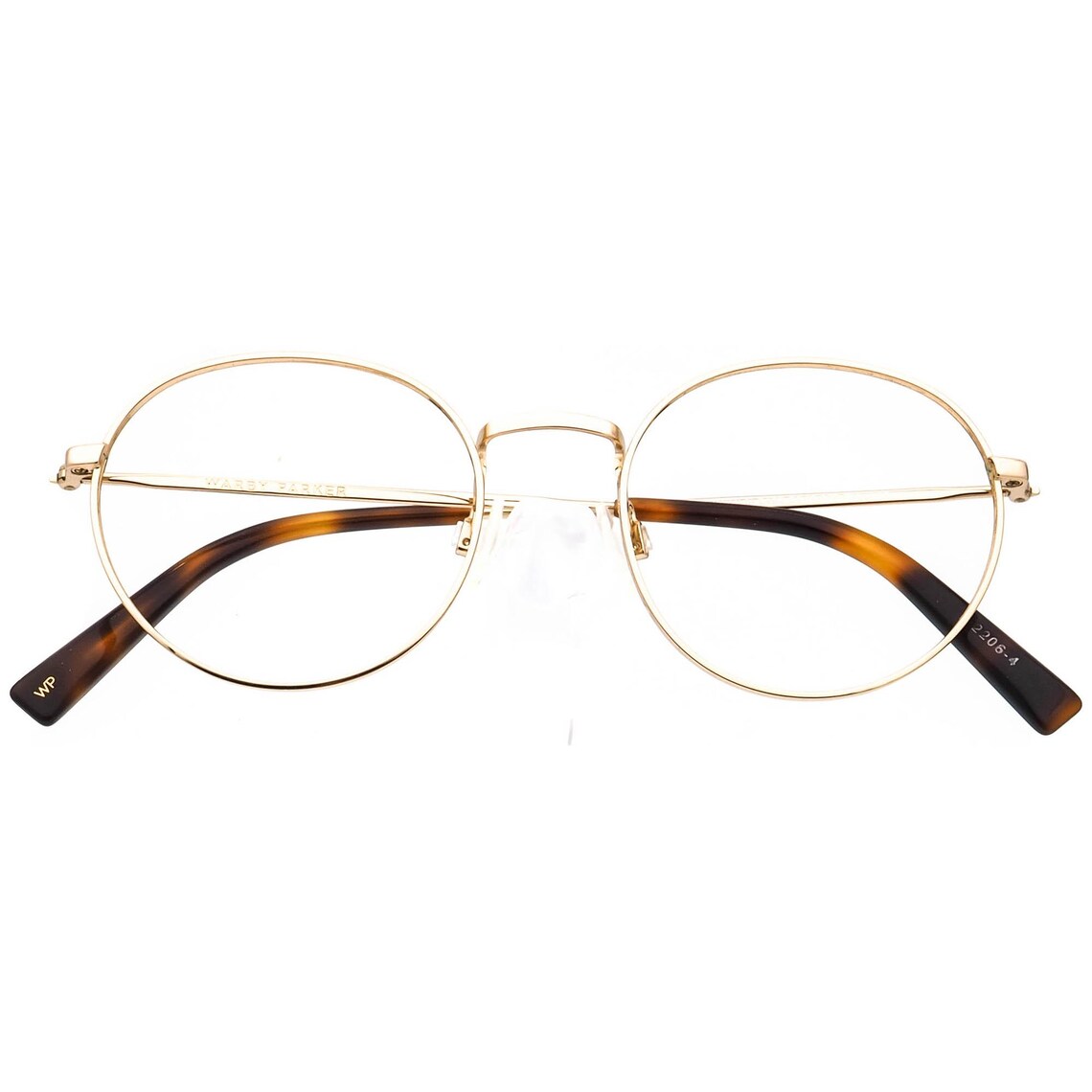 Warby Parker Eyeglasses Simon M 2403 Polished Gold Round Metal Frame 50 ...