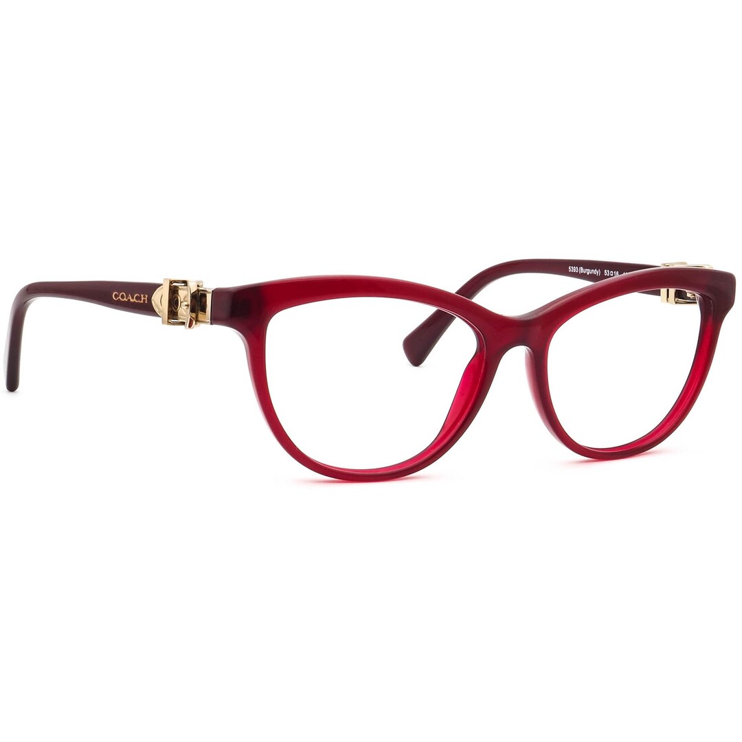 Coach Women's Eyeglasses HC 6087 5393 Burgundy Cat Eye Frame 53[]16 135 ...