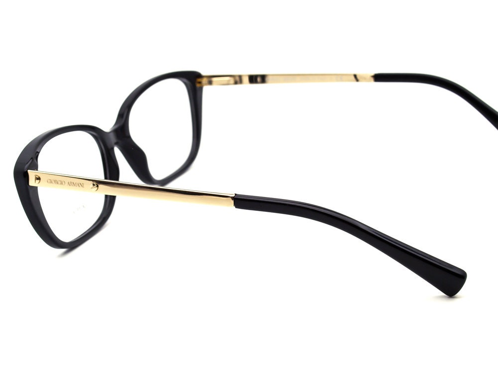 Giorgio Armani Eyeglasses AR 7012 5017 Glossy Black/gold Frame Italy 52 ...