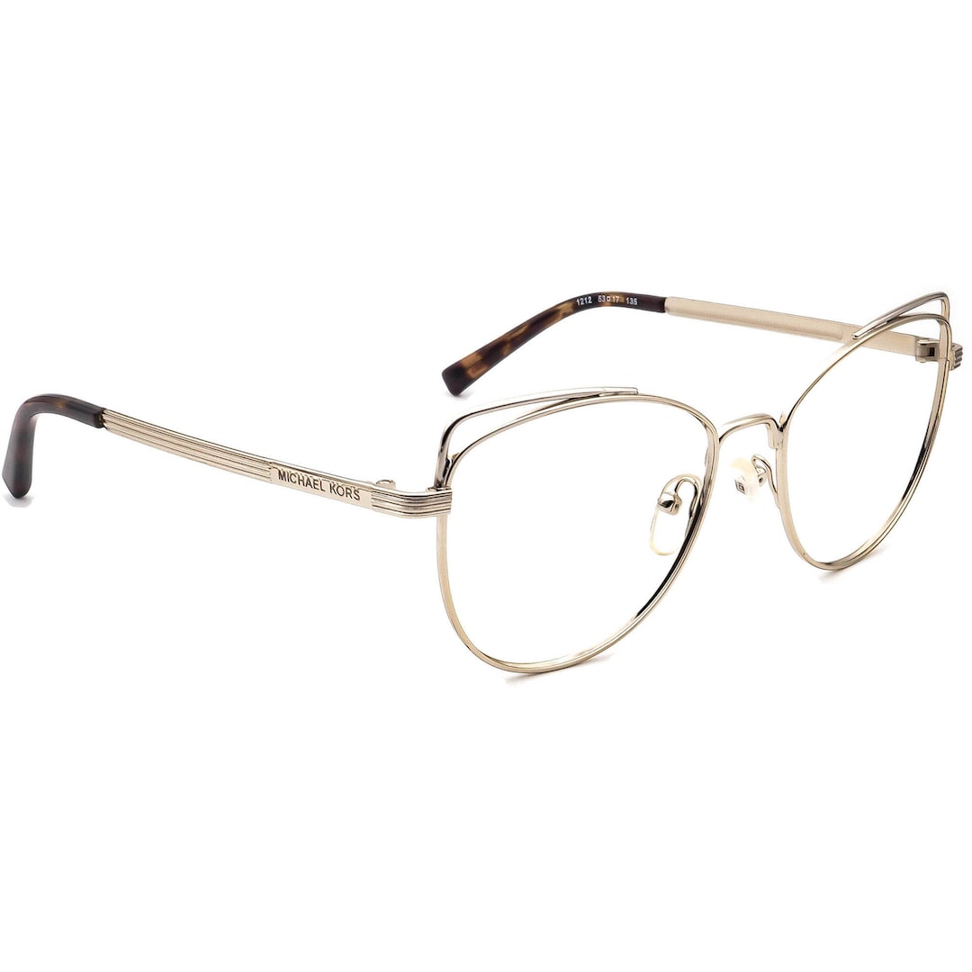 Michael Kors Eyeglasses MK 3025 (santiago) 1212 Gold Cat Eye Metal 53 ...