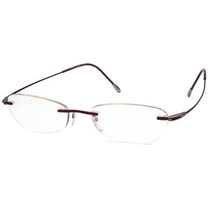 Silhouette Women's Eyeglasses 7554 40 6053 Titan Purple Rimless Frame ...