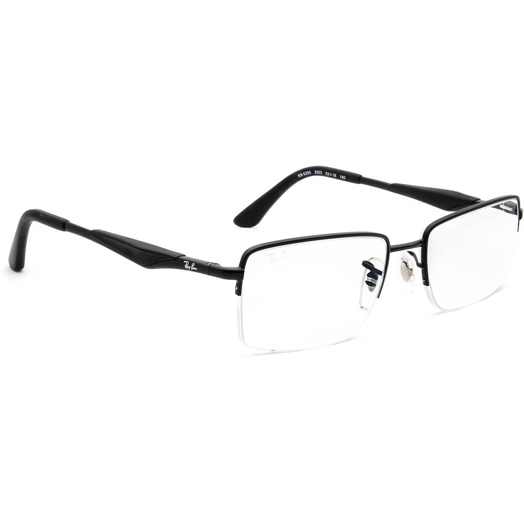 Ray-ban Men's Eyeglasses RB 6285 2503 Matte Black Half Rim Frame 53[]18 ...