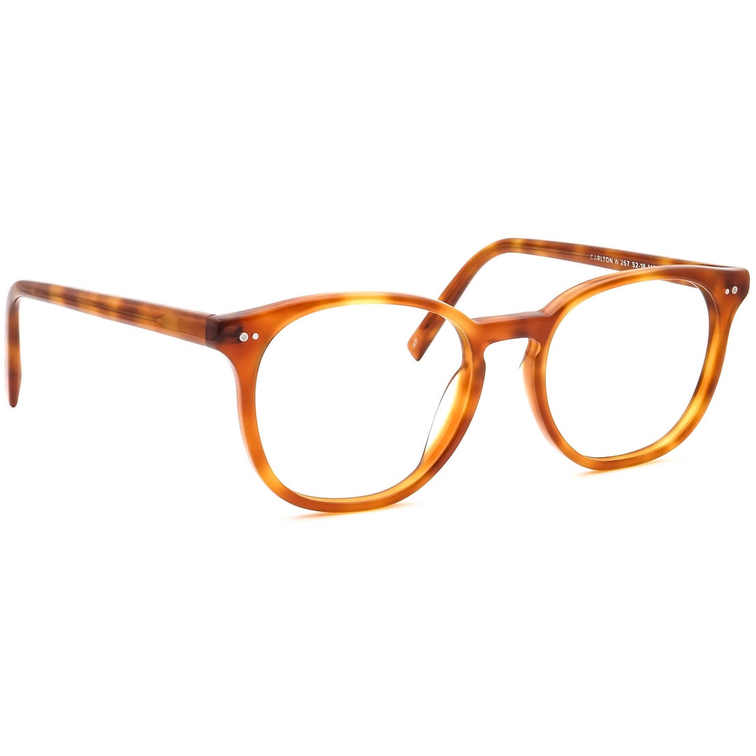 Warby Parker Eyeglasses Carlton W 267 Maple Tortoise Rounded Square ...