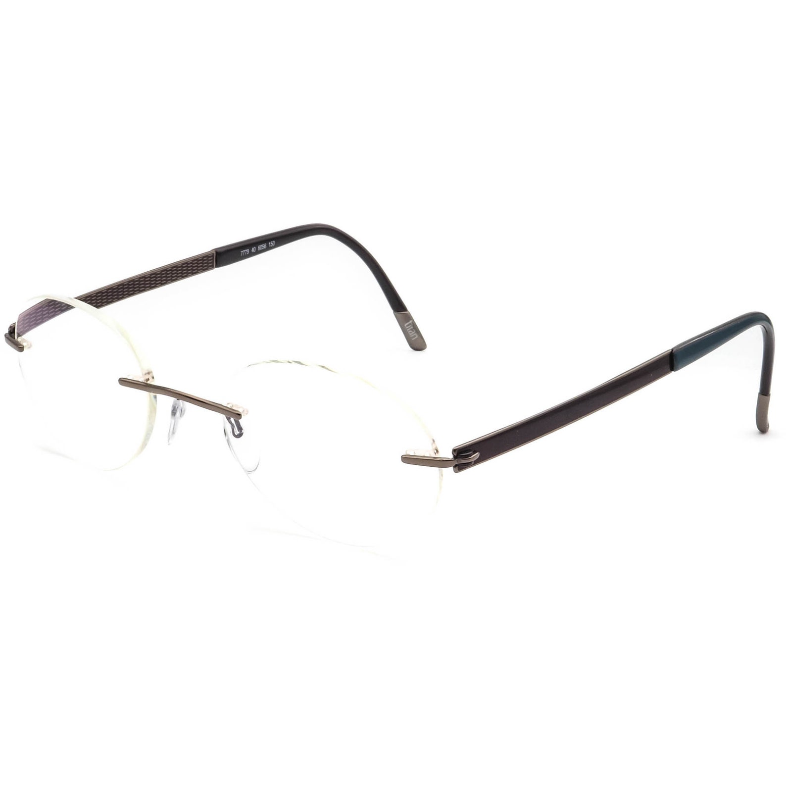 Silhouette Eyeglasses 7779 6056 Titan Brown Rimless Frame - Etsy