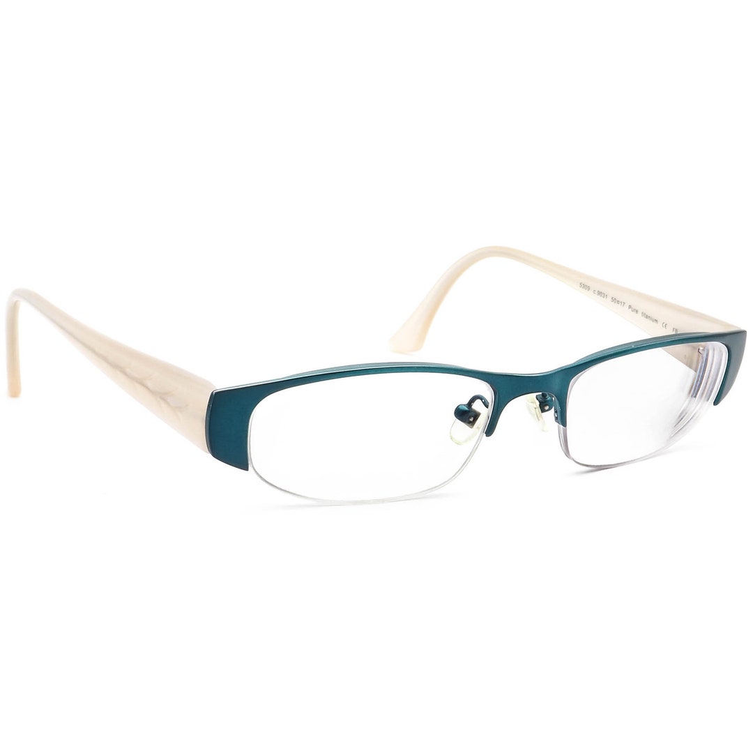 Prodesign Denmark Women's Eyeglasses 5309 C.9031 Teal/pearl Half Rim ...